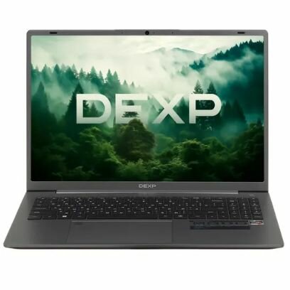 16" Ноутбук DEXP Atlas M16 (M16-A7W303) серый - 1920x1200, IPS, 5800U_16/1024, ядра: 8 x 1,9 ГГц, 16 ГБ, SSD 512 ГБ, AMD Radeon Vega 8, Windows 11 Home