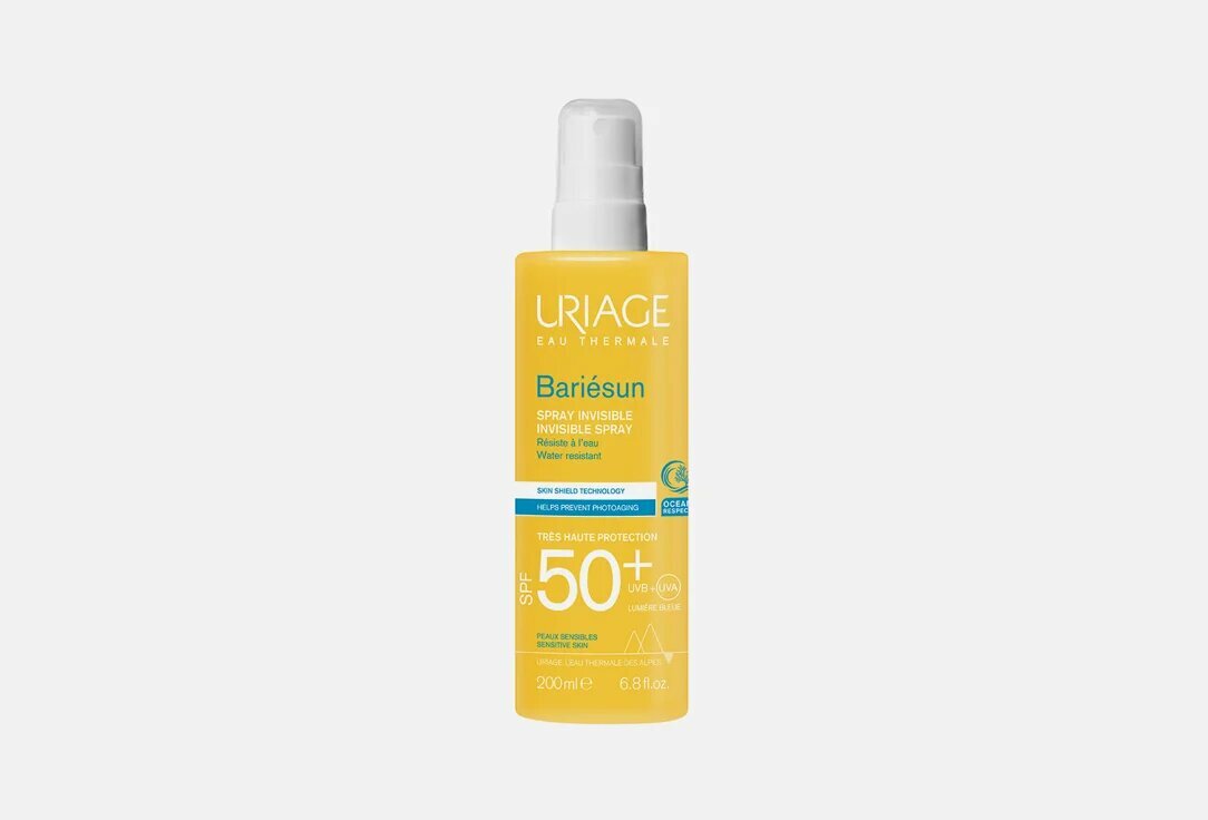 НЕВИДИМЫЙ СПРЕЙ SPF 50+ Uriage "BARIESUN", для чувствительной кожи, 200 мл