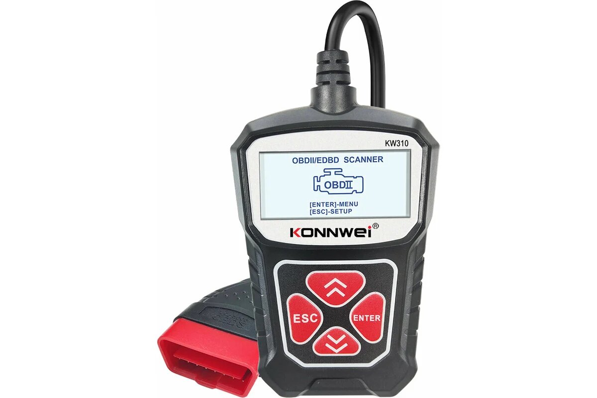 Вымпел Konnwei KW310 автосканер с черно-белым экраном и русским языком, протоколы 3133