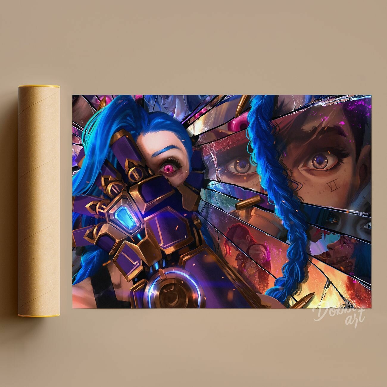 Постер Джинкс 30х40 см без рамы/ Jinx, Аркейн/ Плакат для интерьера, в подарок