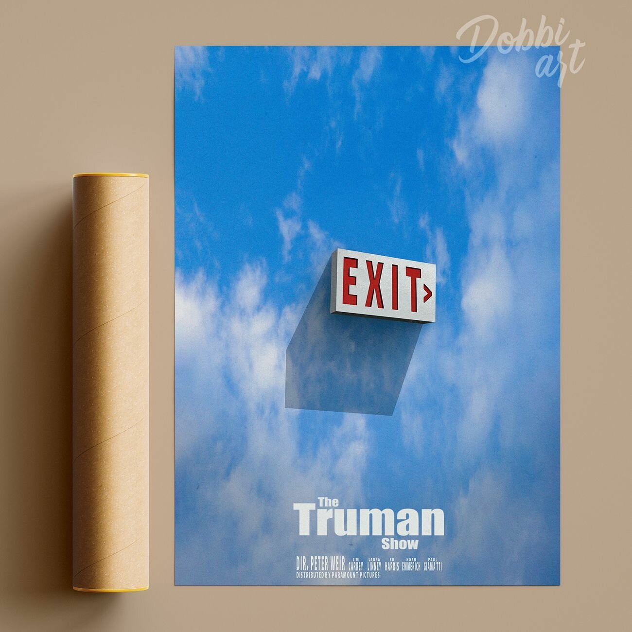 Постер Шоу Трумана 30х40 см без рамы/ Джим Керри/ Плакат для интерьера, в подарок