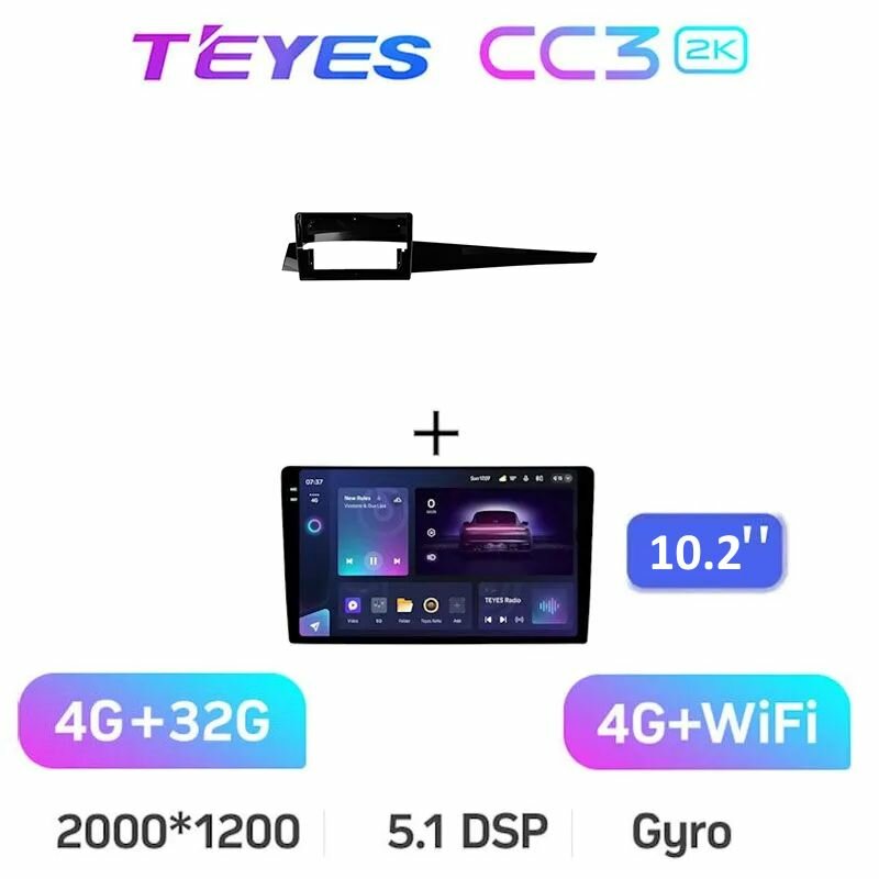 Магнитола Teyes CC3 2K 4/32 Gb 10" для Renault Latitude 1 2010-2015 2 din