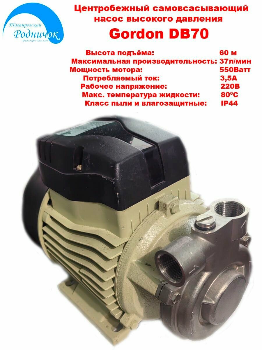 Насос Gardon DB70 (помпа) 220В для фильтра с обратным осмосом.