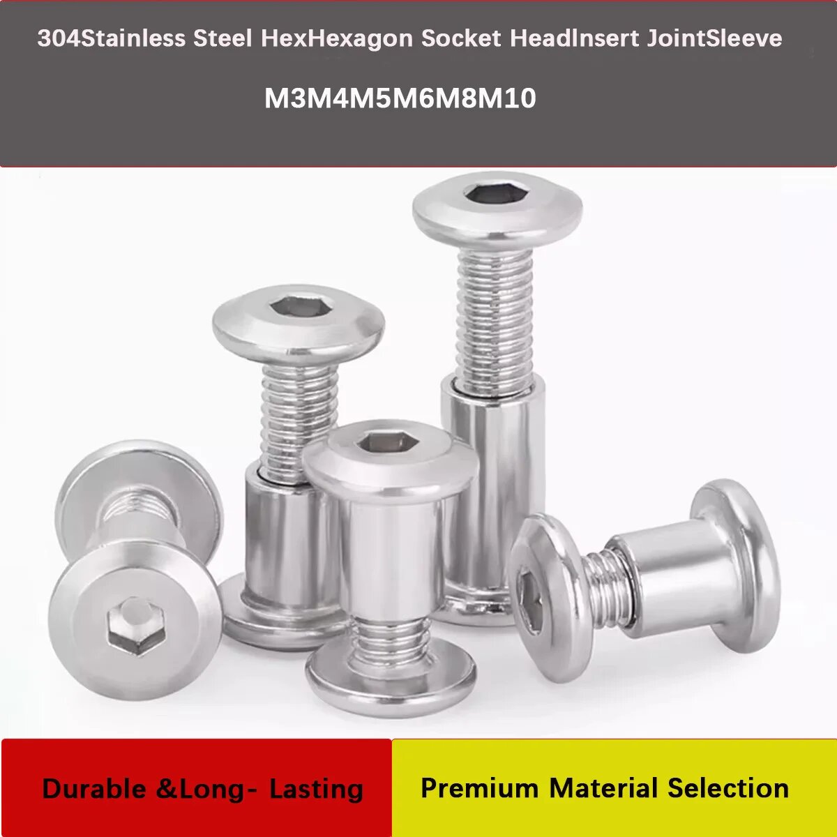 Нержавеющая сталь М3-М10 крепеж для мебели M3-D4mm(5pcs), 25 мм