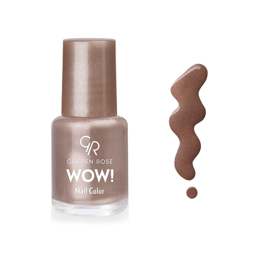Лак для ногтей Golden Rose Wow! Nail Color, серый, глянцевый, 6 мл