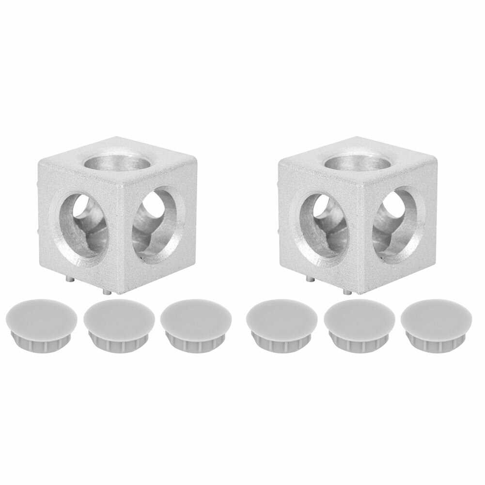 2 шт. прямоугольный блок из цинка с нейлоновой крышкой, профиль 3030, 2/3-сторонний