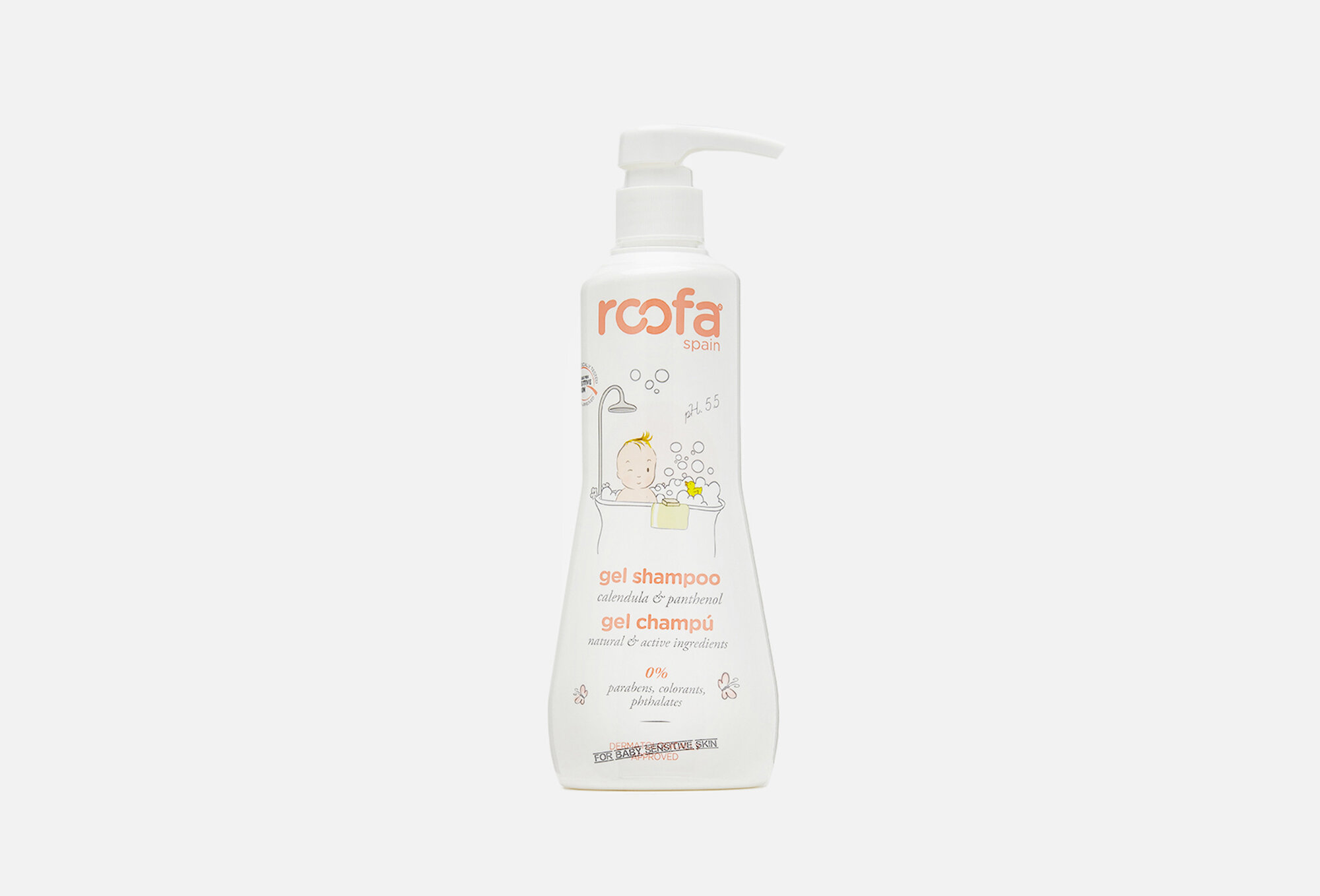 Детский гель-шампунь ROOFA SPAIN BABY Basic Line With Calendula & Panthenol 500 мл