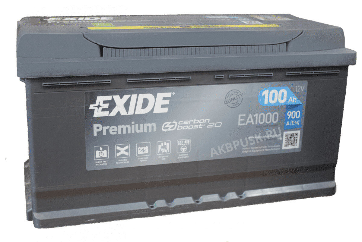 Автомобильный аккумулятор Exide Premium EА1000 100 А. ч Обратная полярность