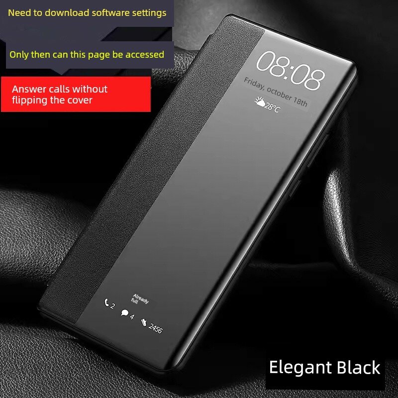 Сумка-чехол Huawei Enjoy 70 Pro из натуральной кожи, глубокий черный для CTR AL20