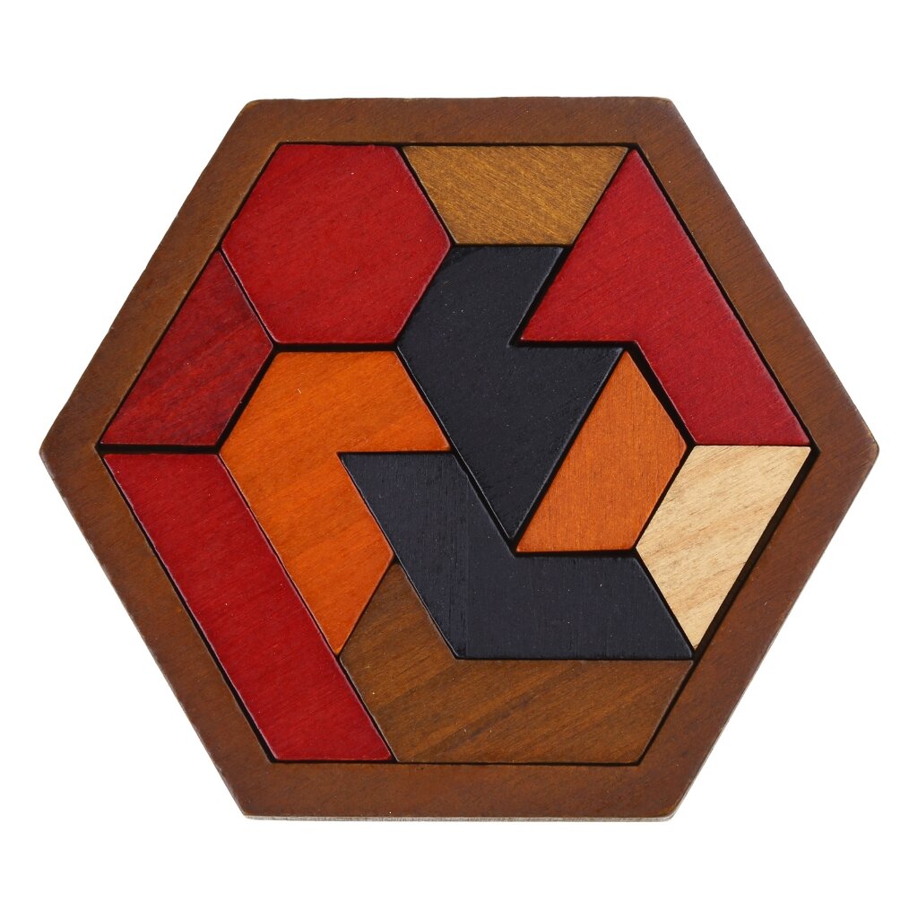 3D Китайская Деревянная Игра-головоломка Chexagon Model Brain Teaser Jigsaw Строительные Блоки