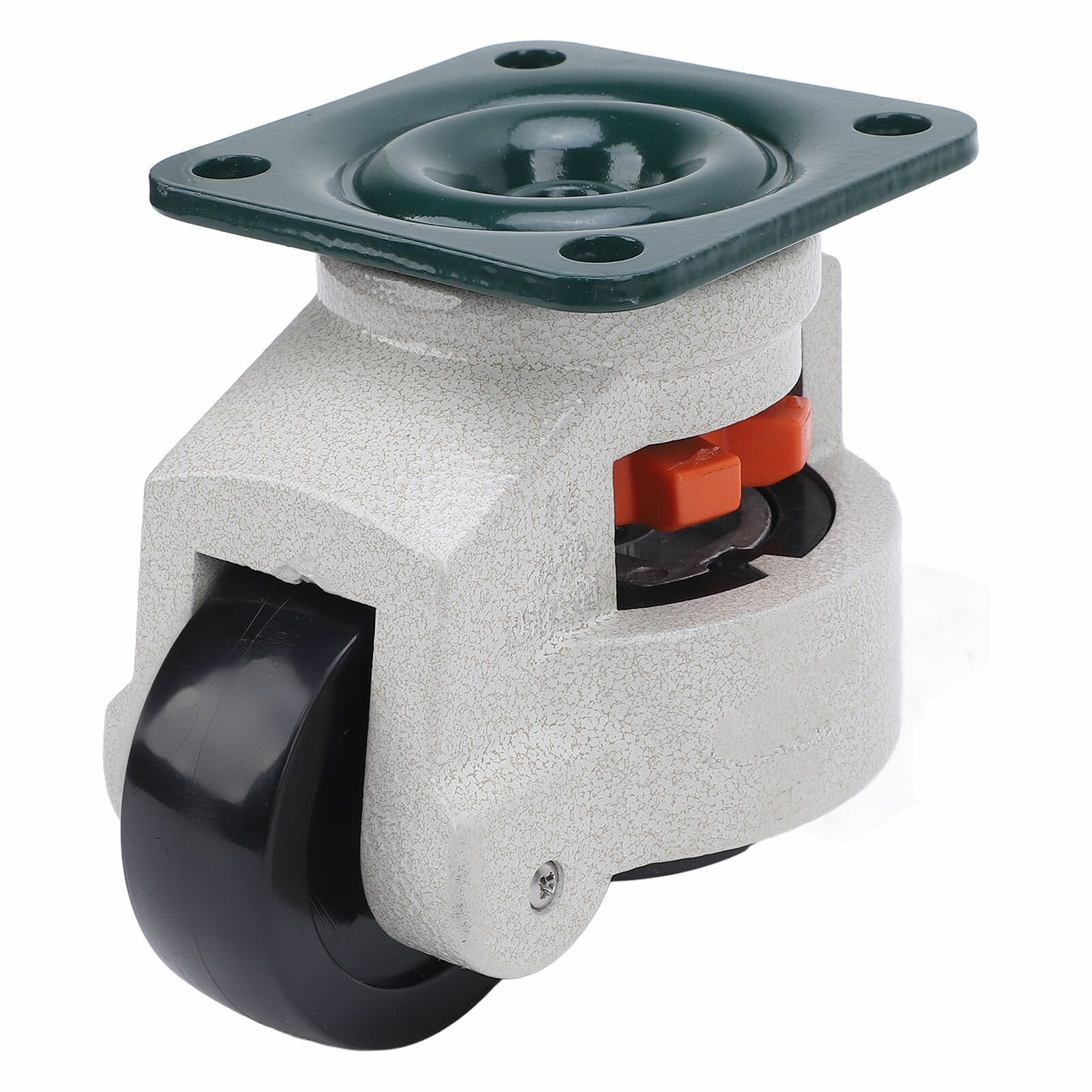 Колесо выравнивающее 75 мм с регулируемой высотой крепления пластины, вращающееся колесо для верстака с прочным резиновым основанием для плавного перемещения и устойчивости