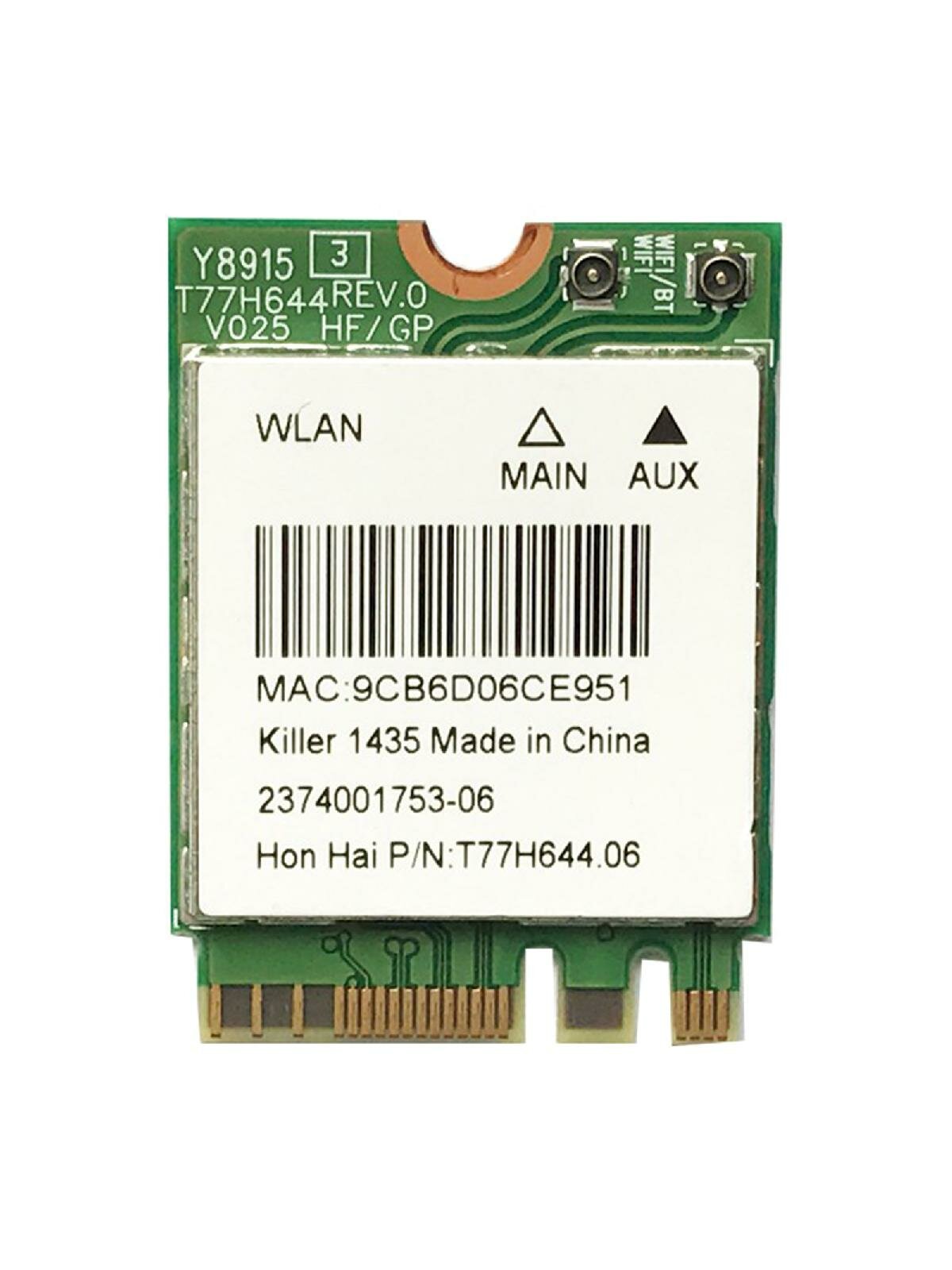 Dual-Band Wireless Network Card Killer 1435 1435AC M.2/NGFF- 1200M Wifi Card Bluetooth-compatible4.0 2.4G+5G for Gaming