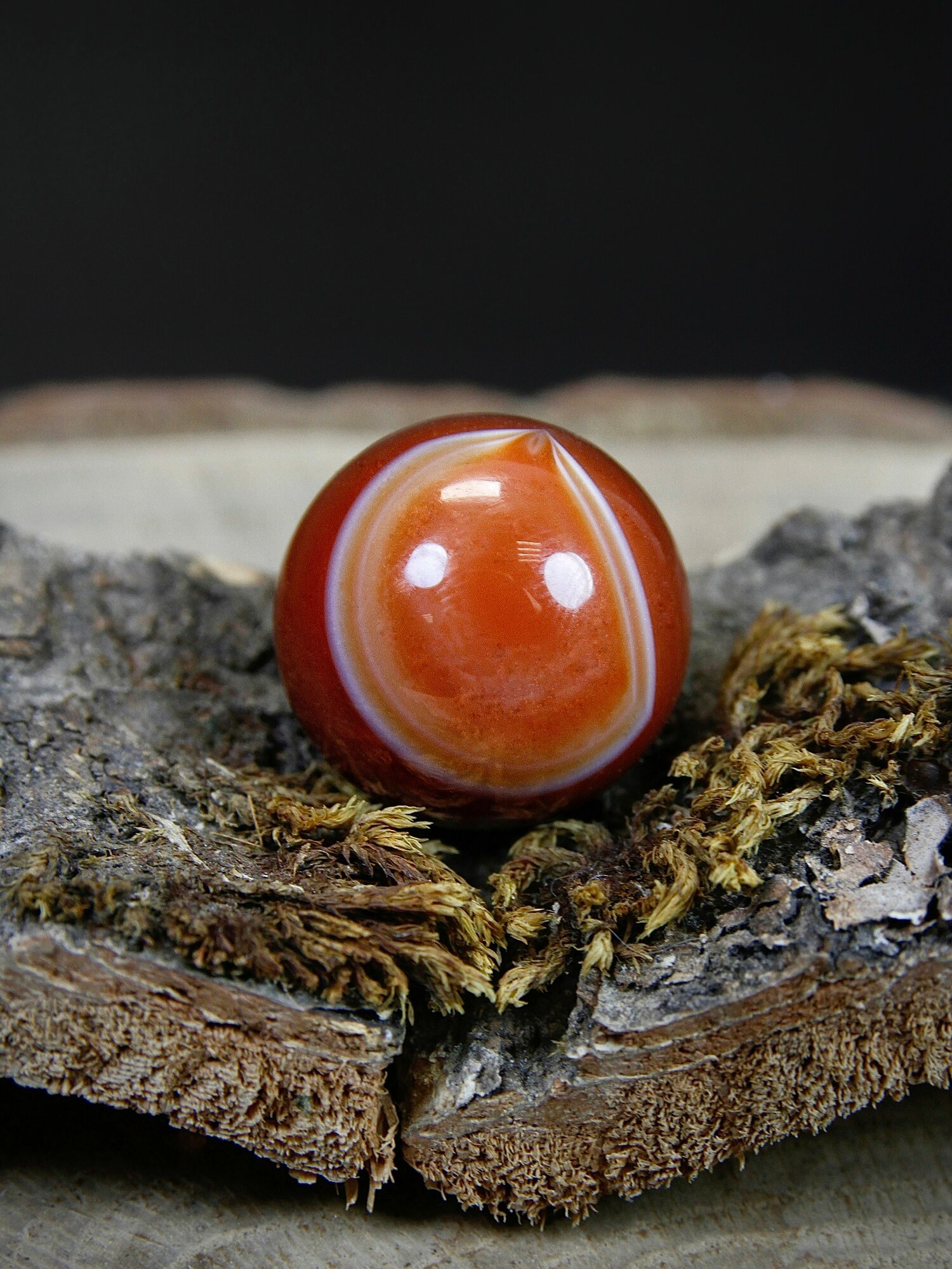 Оберег, амулет Сердолик - шар, натуральный камень, натуральный камень, диаметр 20 мм, 1 шт - привлекает энергии изобилия