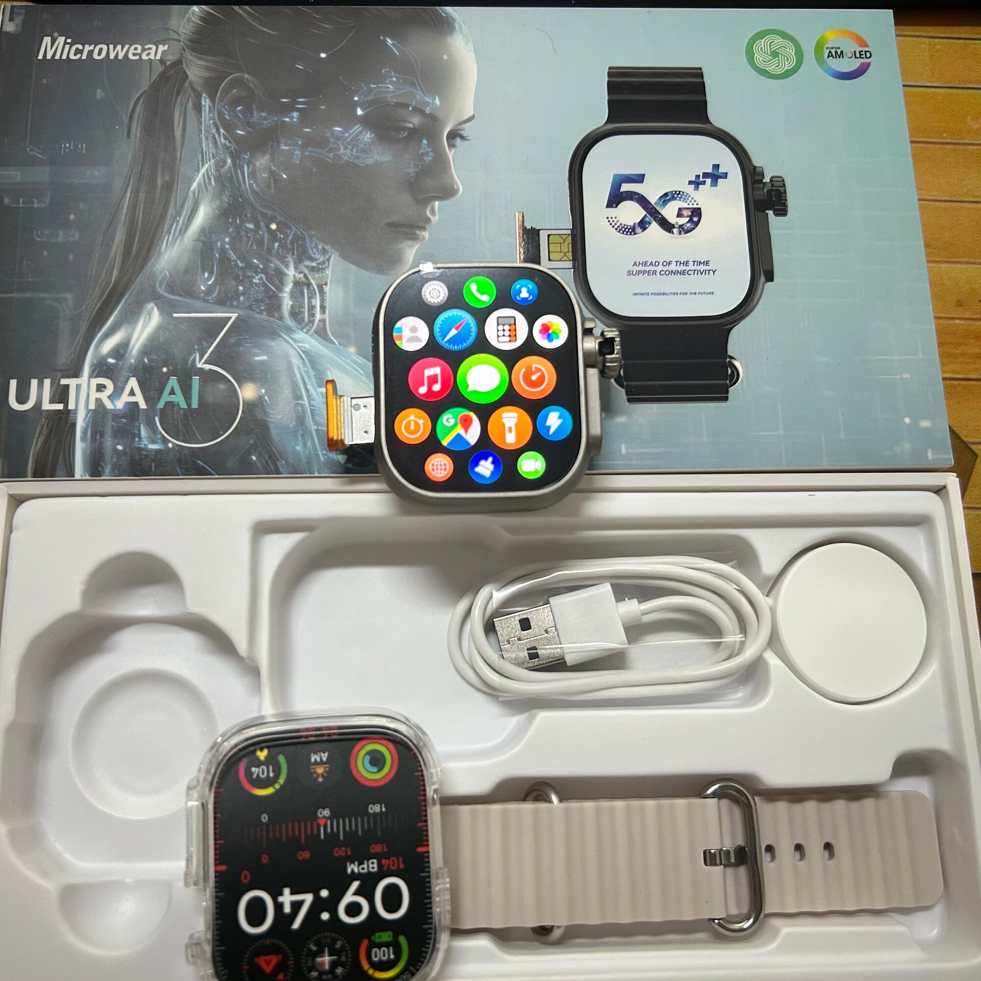 Microwear Ultra AI3 5G, 8GB/128GB, Silver Gray
