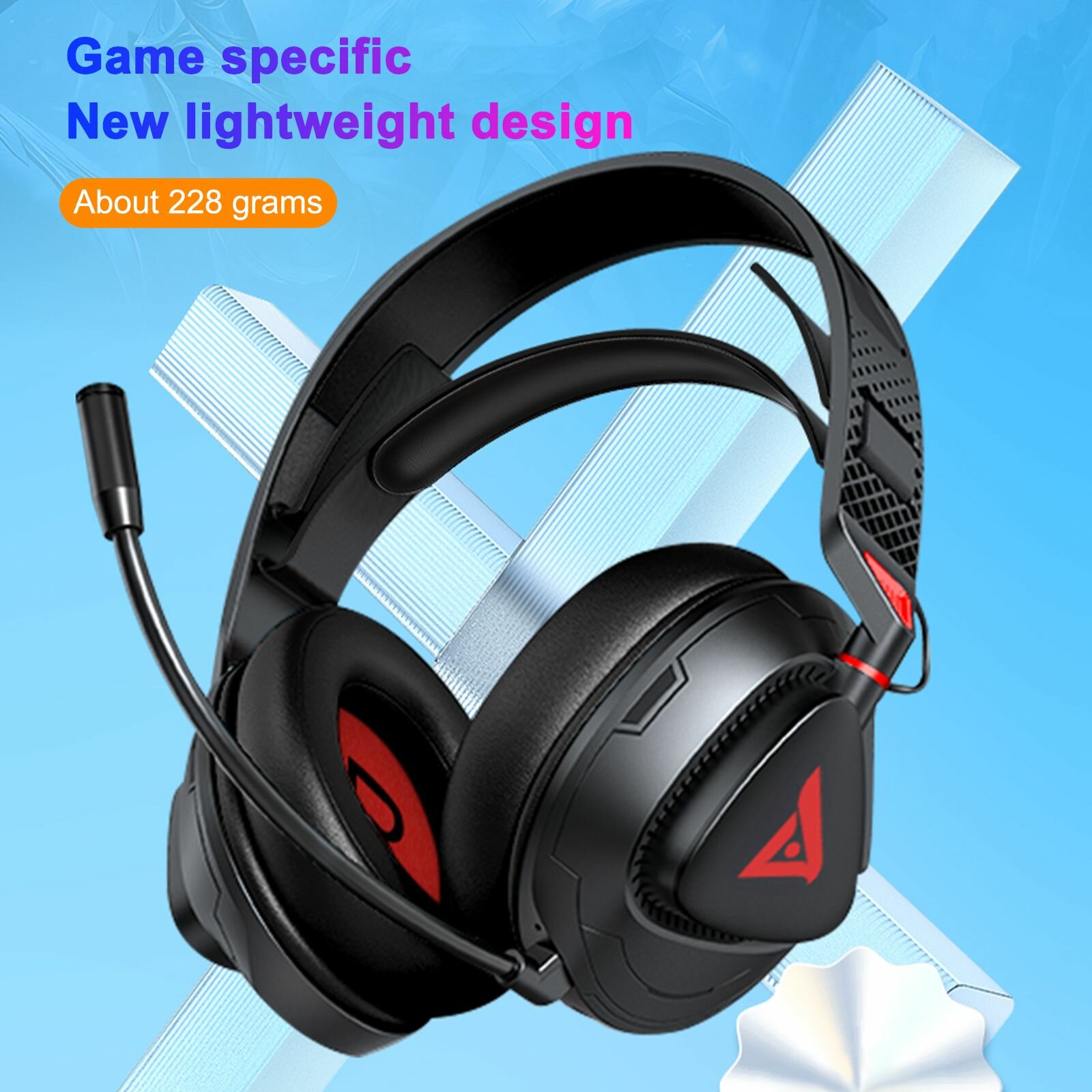 Игровые наушники TAIOU: 2.4G, BT5.3, 3.5MM, 3 микрофона