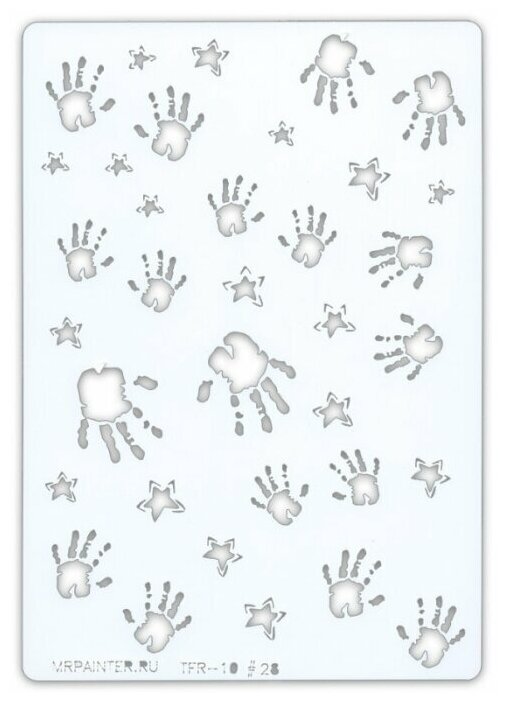 Держатели для штампов Mr.Painter TFR-10 Трафарет-маска 1 шт. 28 "Руки"