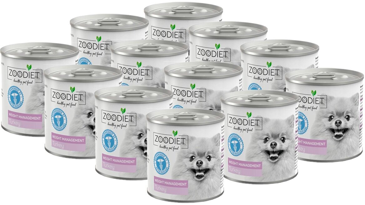 ZOODIET WEIGHT MANAGEMENT TURKEY для взрослых собак контроль веса с индейкой (240 гр х 12 шт)