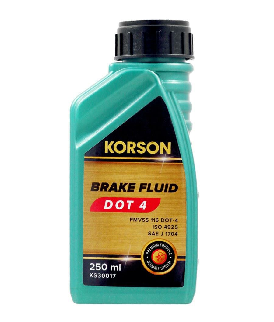 Тормозная жидкость BRAKE FLUID DOT 4 250млl Korson арт. ks30017