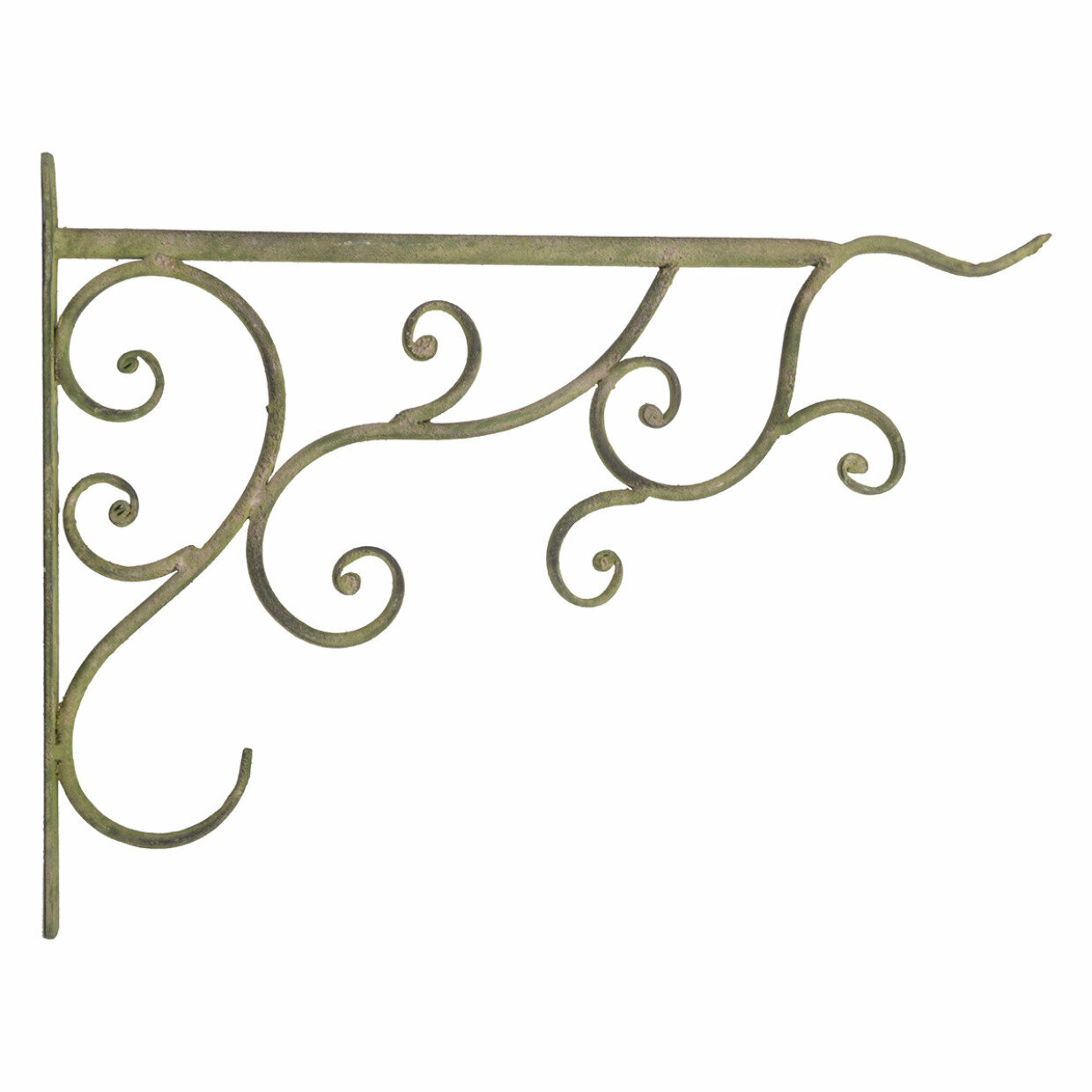 Кронштейн для цветочной корзины из состаренного металла Esschert Design, 33.6 x 1.8 x 26 см