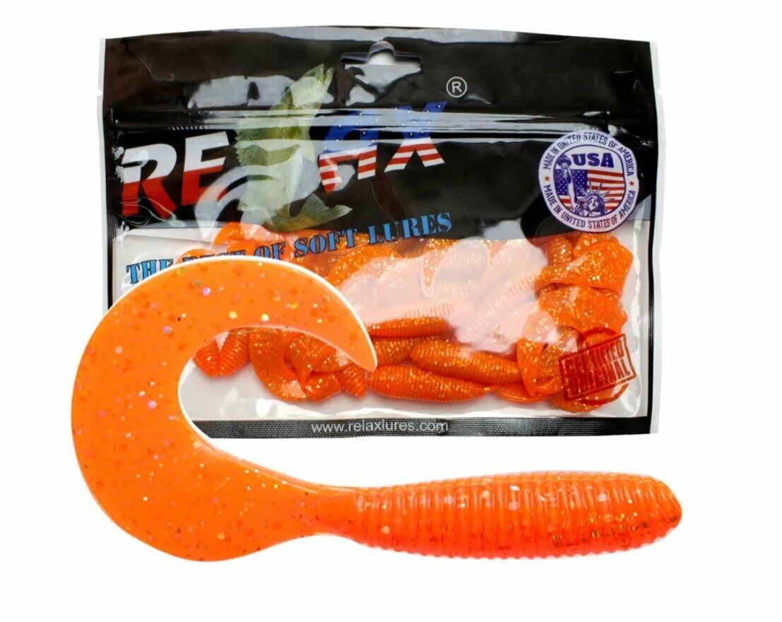 Мягкая силиконовая приманка твистер RELAX TVR 1 (4,0cm), цвет 028, 1 уп. по 25 шт.