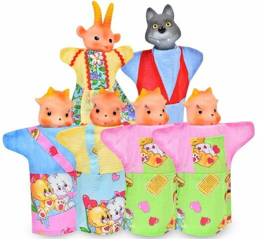 Кукольный театр Русский Стиль Козлята и волк, 5 персонажей 11090