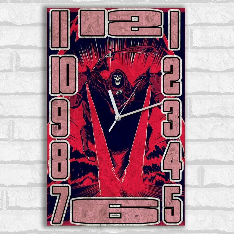 Настенные бесшумные часы ОСП, музыка Metallica - 4652