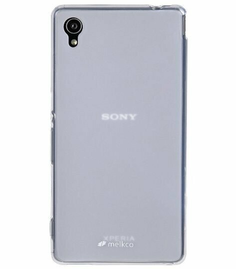Накладка Melkco силиконовая для Sony Xperia M4 Aqua прозрачная + пленка