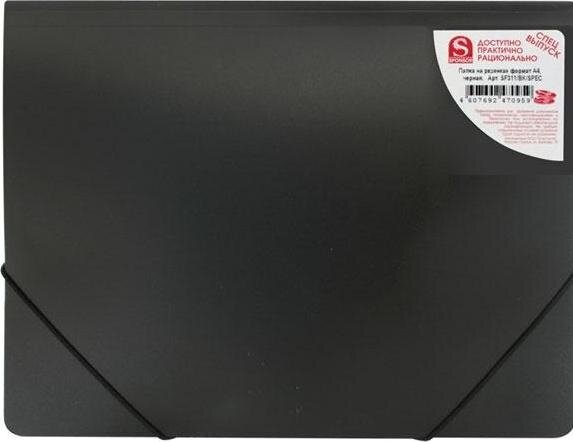 Sponsor SF311/BK/SPEC-2SHT Папка на резинках, ф. а4, чёрная, 0,4мм sponsor, 2 шт. в комплекте