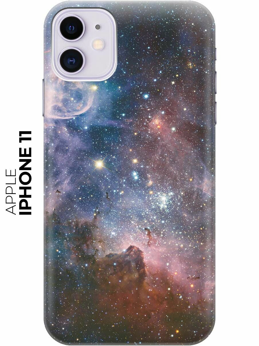 Силиконовый чехол на Apple iPhone 11 / Эпл Айфон 11 с рисунком "Космос"