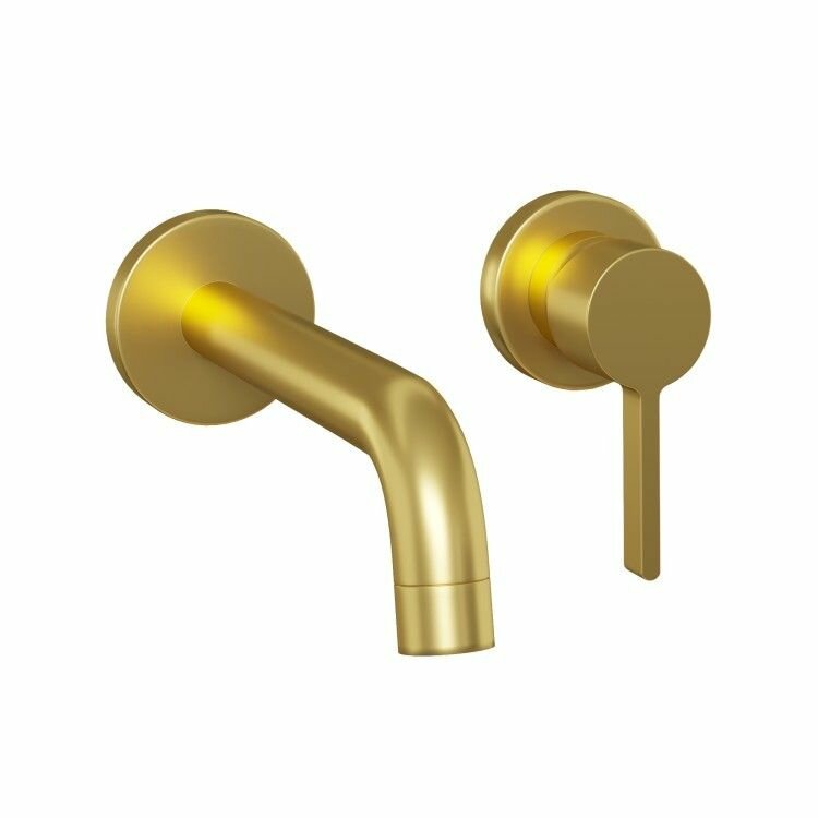 Смеситель встраиваемый для раковины Paini Brera, матовое золото PVD