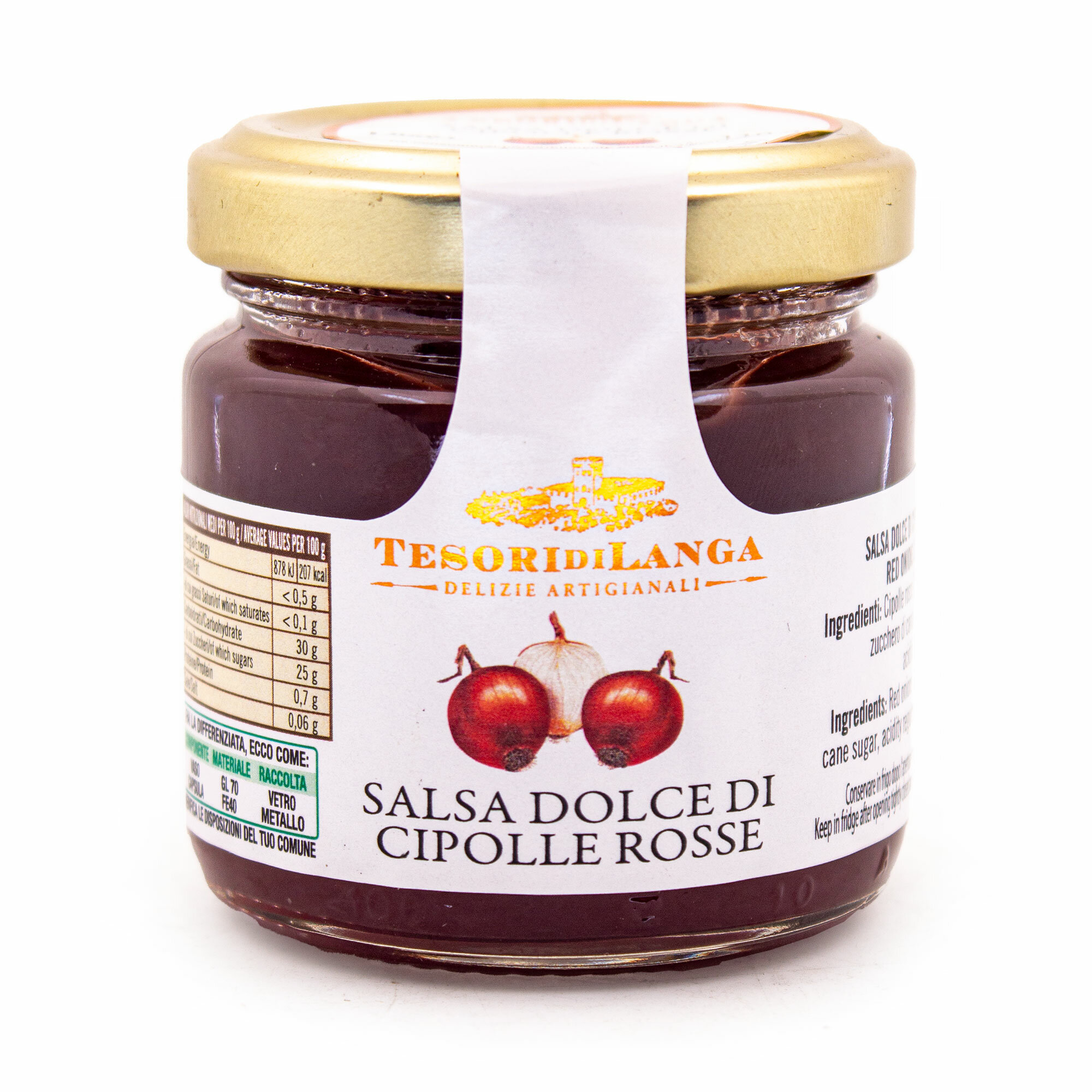 Соус сладкий для сыра из красного лука, TESORI DI LANGA, 0,110 кг (ст/б)