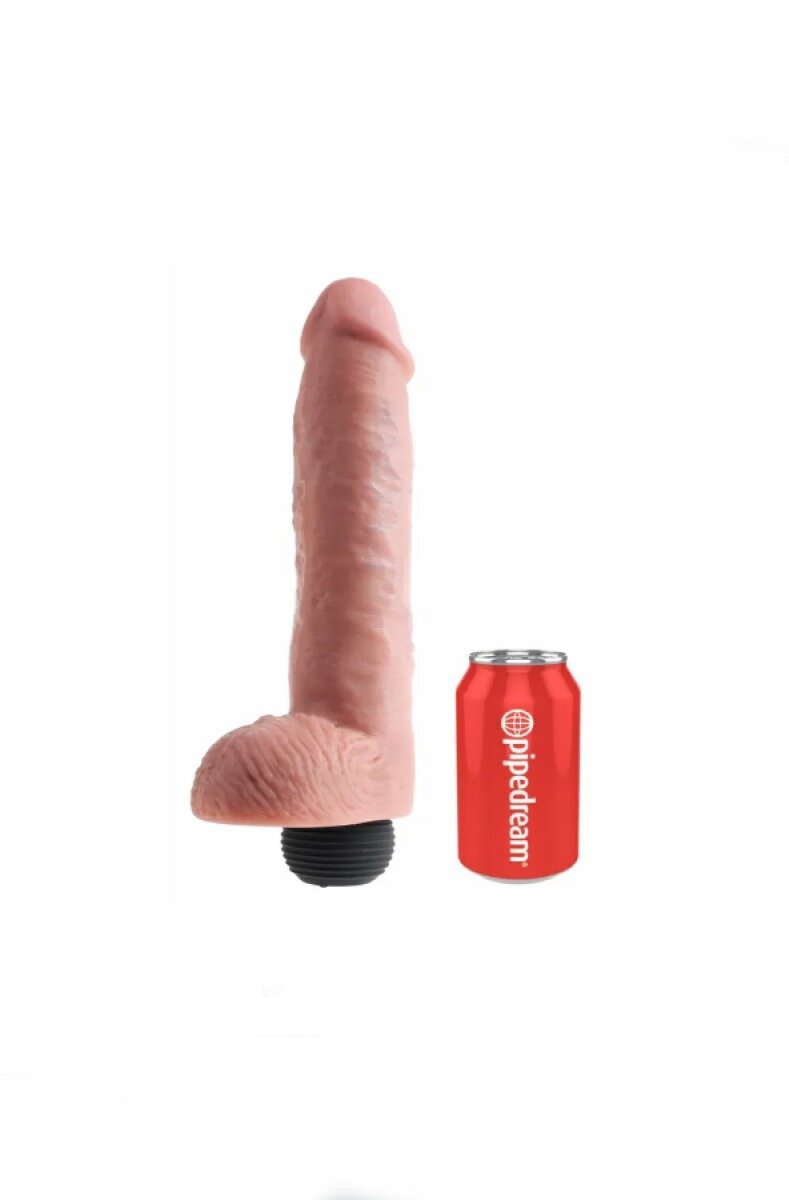 King Cock Фаллоимитатор-реалистик 11" Squirting с яичками
