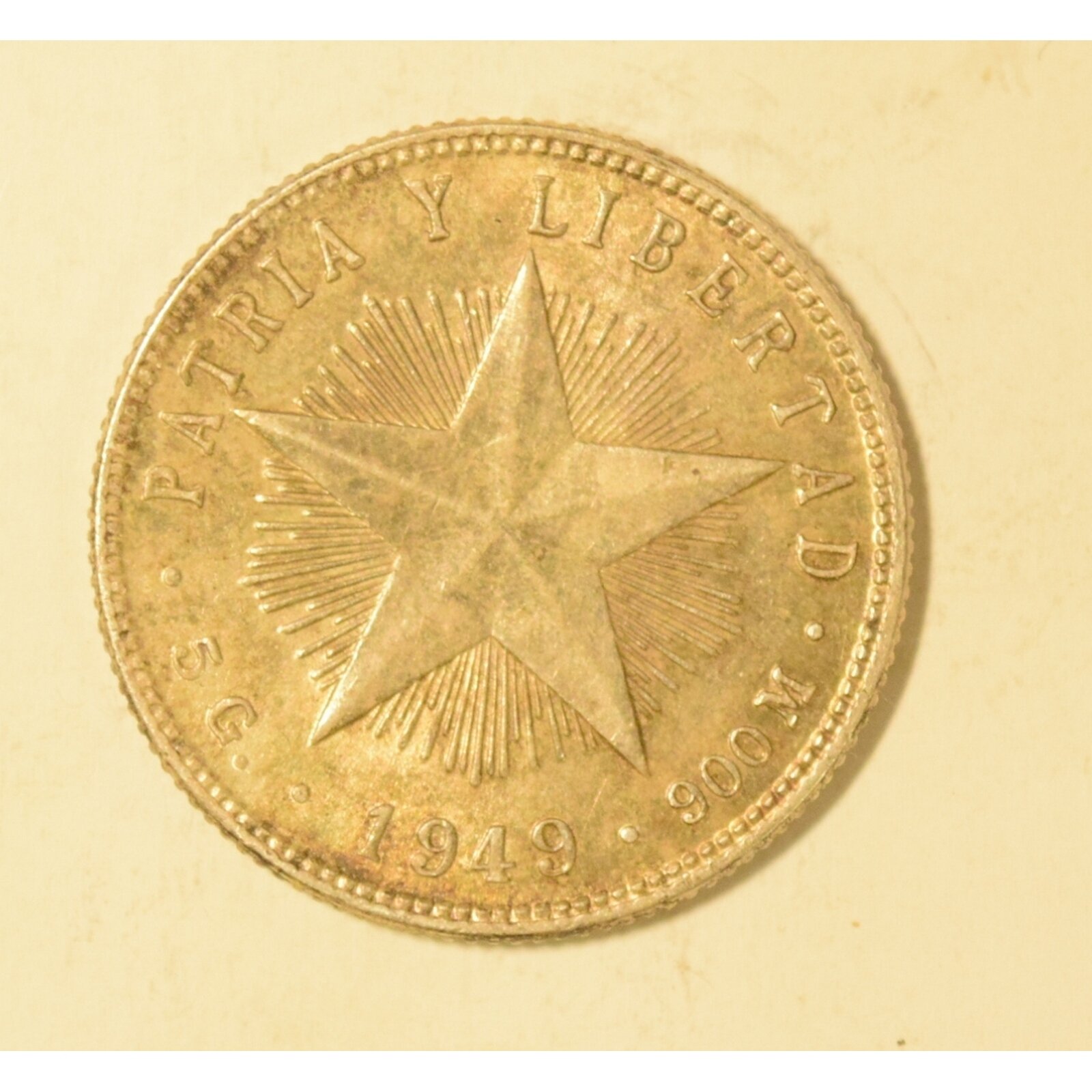 Монеты Куба 1949г. "VEINTE CENTAVOS" Регулярный выпуск VF