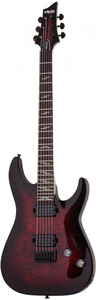 SCHECTER OMEN ELITE-6 BCHB - электрогитара, 24 лада, корпус: махагон c топом из капа, гриф: клён, накладка: палисандр, звукосниматели: HH Schecter Diamond Heretic, регулировки: громкость, тон, 5-ти позиционный переключатель, цвет: Black Cherry Burst (BCHB