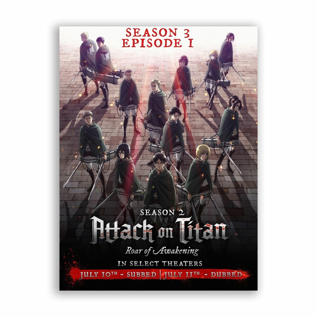 Постер, плакат на бумаге / Атака Титанов / Размер 30 x 40 см