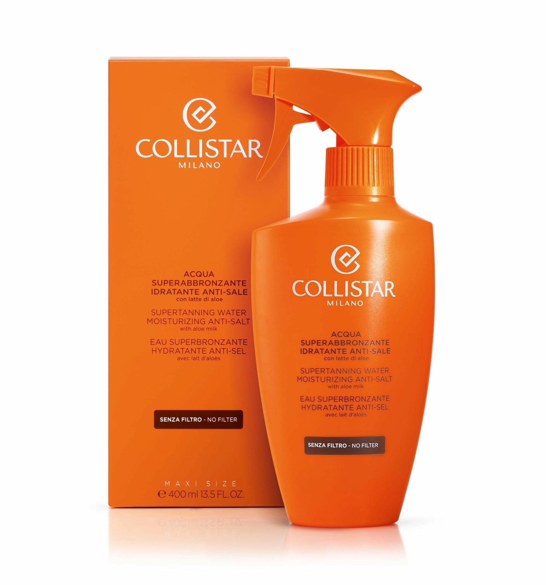Collistar - Supertanning Water Moisturising Anti-Salt 400 ml Анти-солевая увлажняющая эмульсия для загара с молочком алое 400 мл