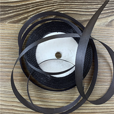 Лента атласная, черная, 12ммх23м