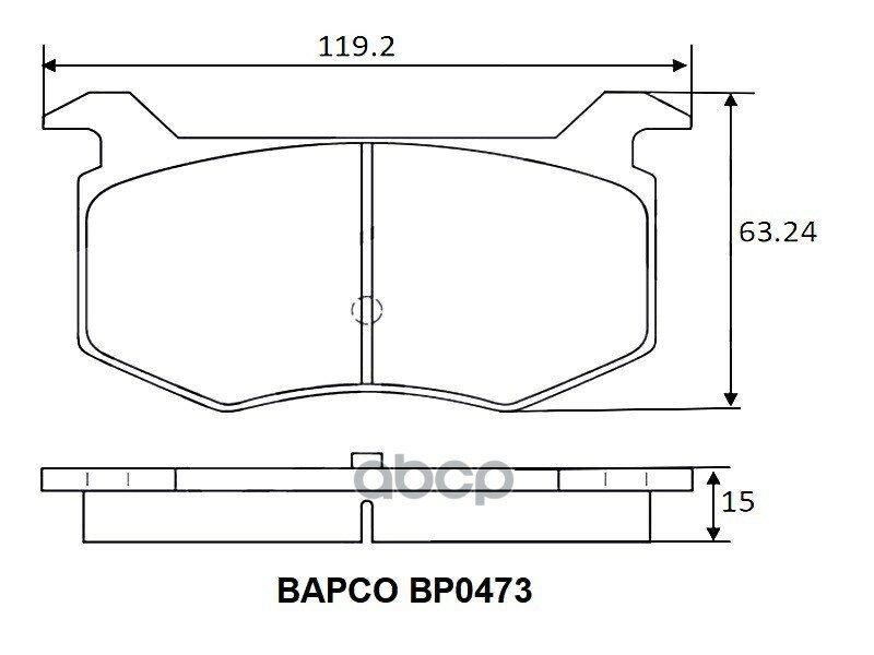 Колодки тормозные дисковые передние BAPCO арт. BP0473