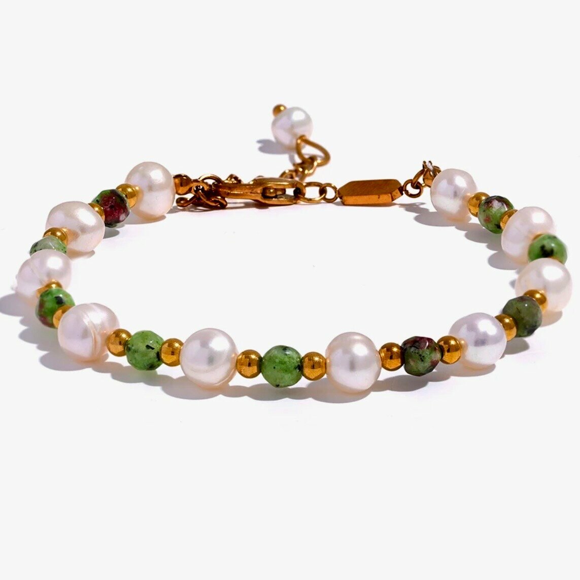 Браслет-цепочка, жемчуг пресноводный культивированный, бирюза, жемчуг пресноводный, жемчуг культивированный