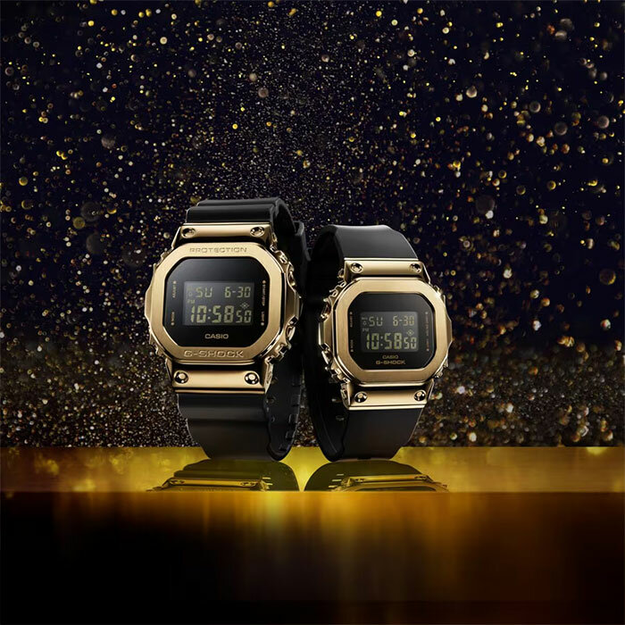 Наручные часы CASIO G-Shock, золотой, черный — фото 1