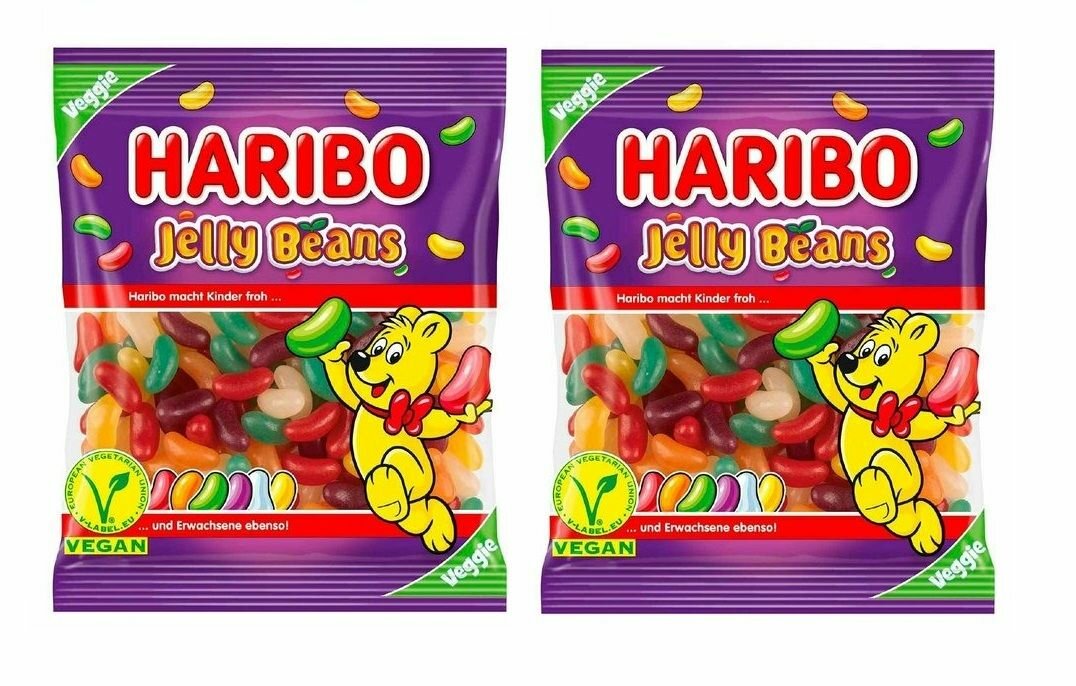 Мармелад жевательный Haribo Jelly Beans / Харибо Желейные Бобы, 2 шт. по 160 гр. (Австрия)