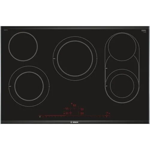 Электрическая варочная панель BOSCH PKM875DP1D, цвет панели черный, цвет рамки серебристый