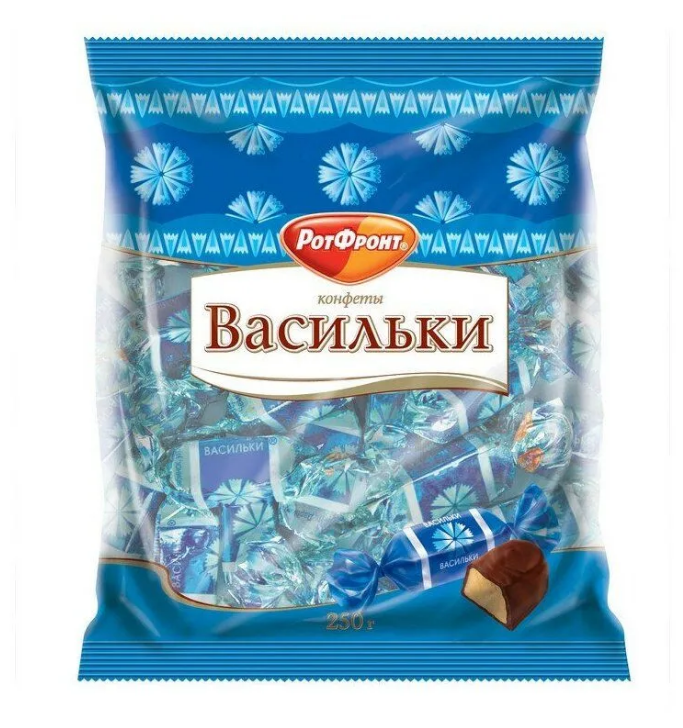 Шоколадные конфеты Рот Фронт, Васильки, 250 гр
