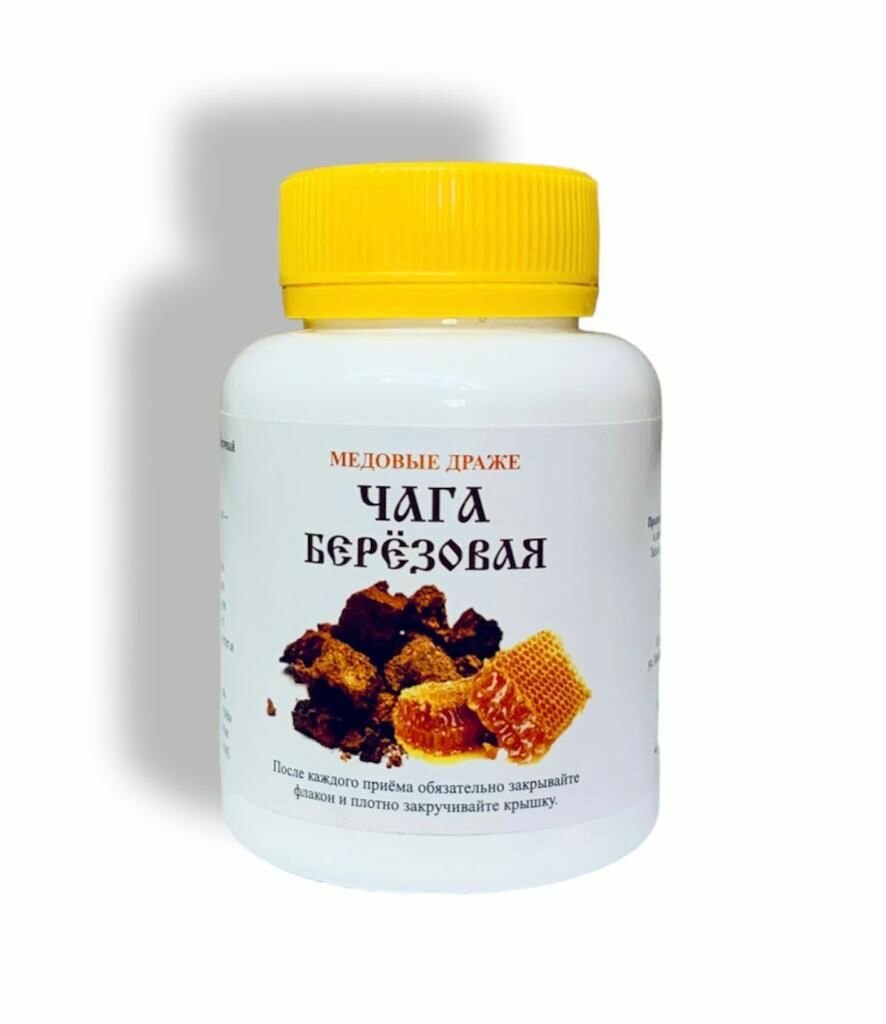 Медовые драже Чага березовая, МелМур, г. Сочи, 90 г