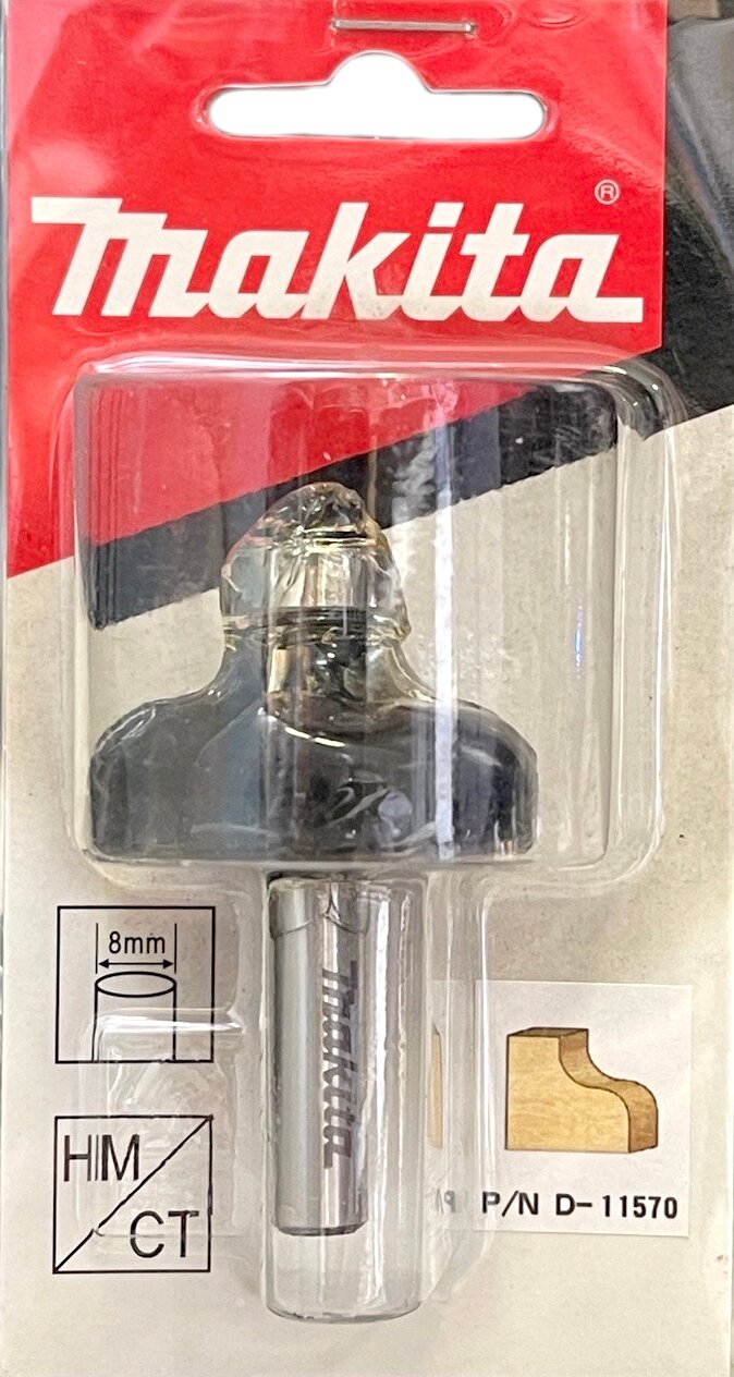 Фреза кромочная калевочная 38,1 х 17,46 х 8 х 32 х 2Т Makita, D-11570, Гусек