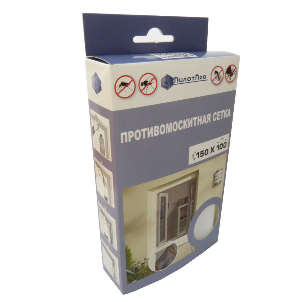 Сетка москитная 1500х1000 мм для окна универсальная белая
