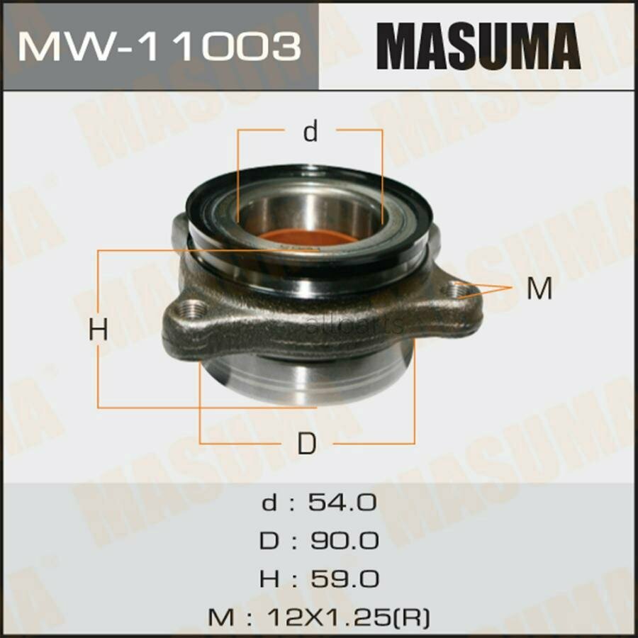 MASUMA MW-11003 к-кт подшипника ступицы перед!\ Toyota Hiace Kdh2/Trh2/Lh2 05>