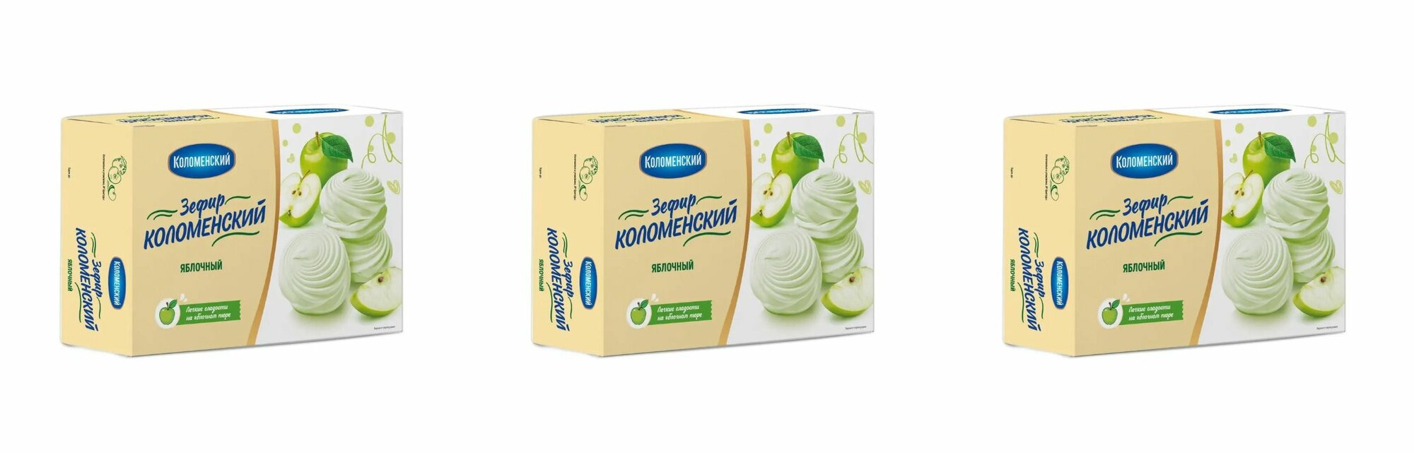 Коломенский Зефир Яблочный, 250 г, 3 шт