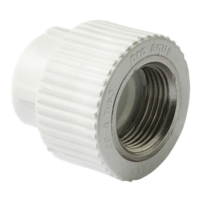 PRO AQUA муфта полипропиленовая 20 мм х 1/2 ВР внутренняя резьба для трубопроводной системы