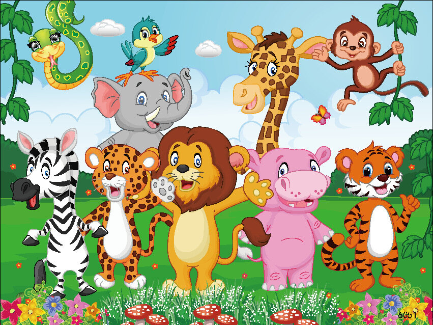 Деревянная обучающая головоломка для малышей, комплект из 60 деталей с темой лесных животных, развивает распознавание